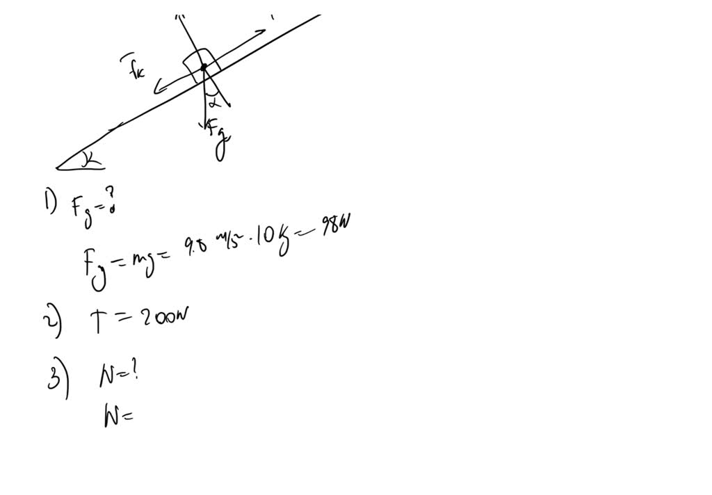 SOLVED: Block 1 (10 kg) is pulled by a rope from left to right up a ramp which is inclined 50 ...