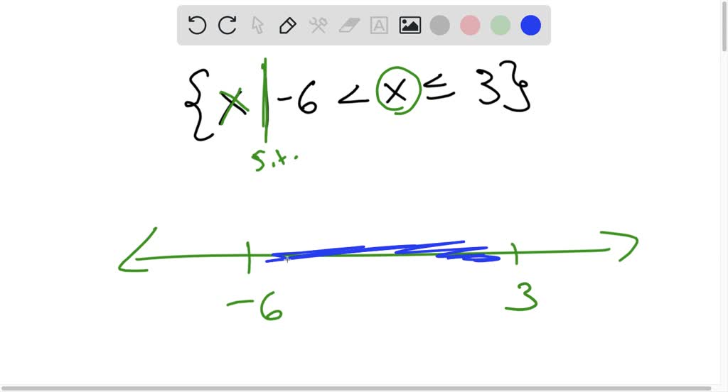 SOLVED: Write the set in interval notation. x|?6