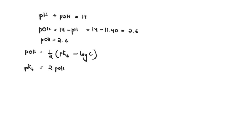SOLVED: A solution of trimethylamine, (CH3)3N has a pH of 11.40. If the ...