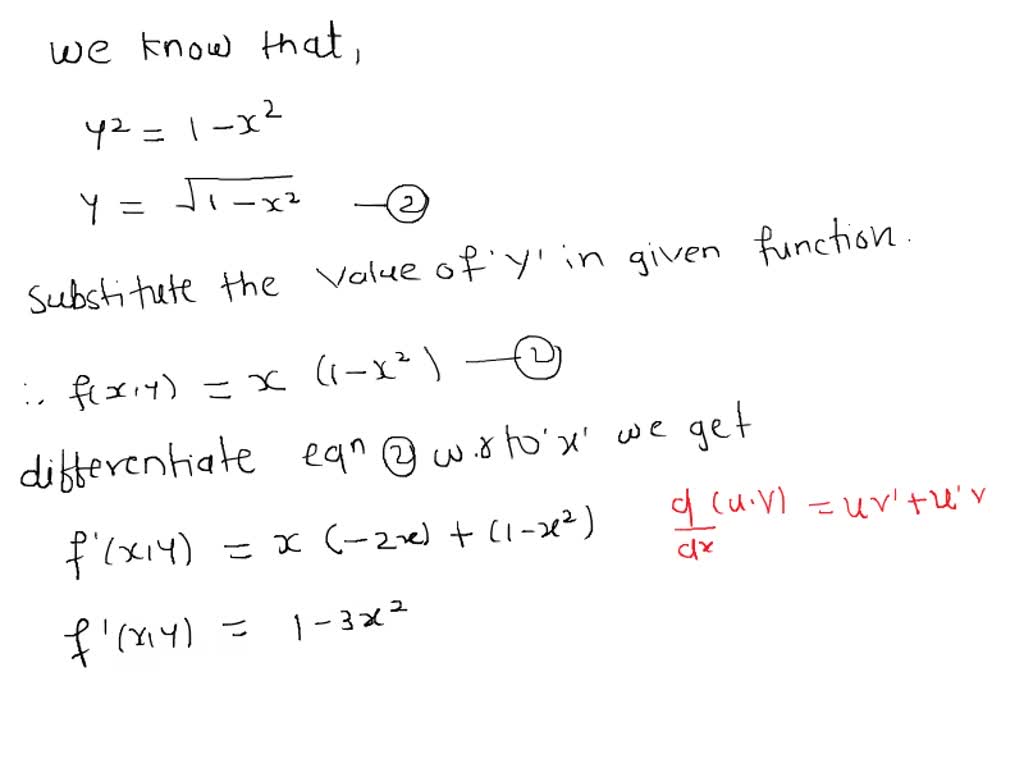 SOLVED: Find the maximum and minimum values of the function f(x, y) = xy^2 on the unit circle x ...
