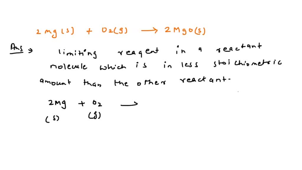 SOLVED: 4. Two moles of Mg and five moles of O2 are placed in a ...