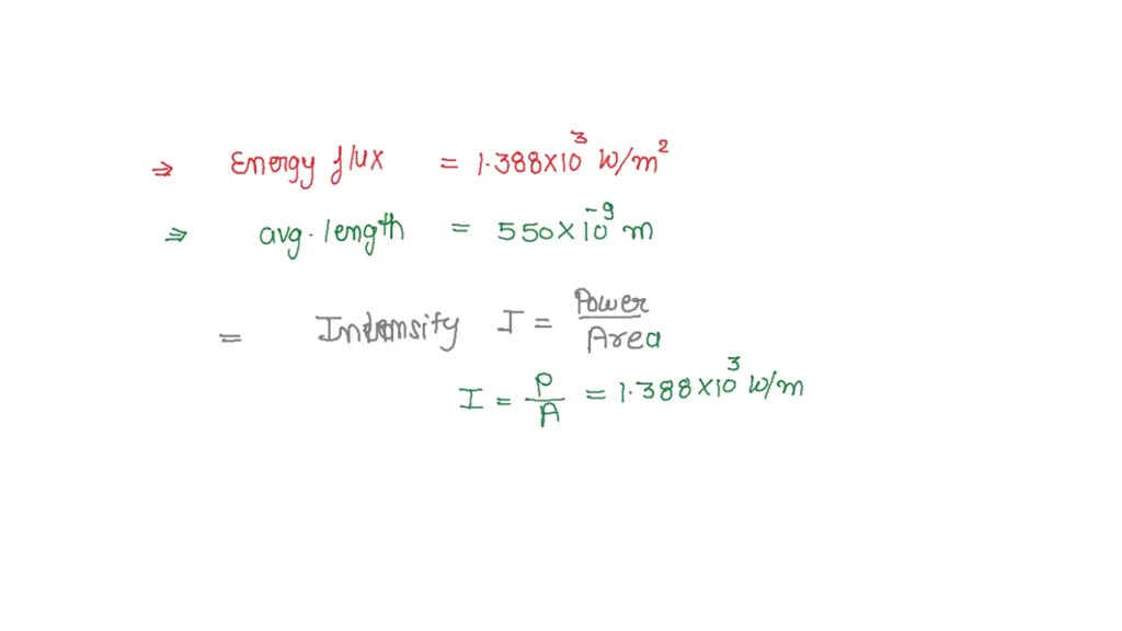 SOLVED: " The energy flux of sunlight reaching on the Earth's surface ...