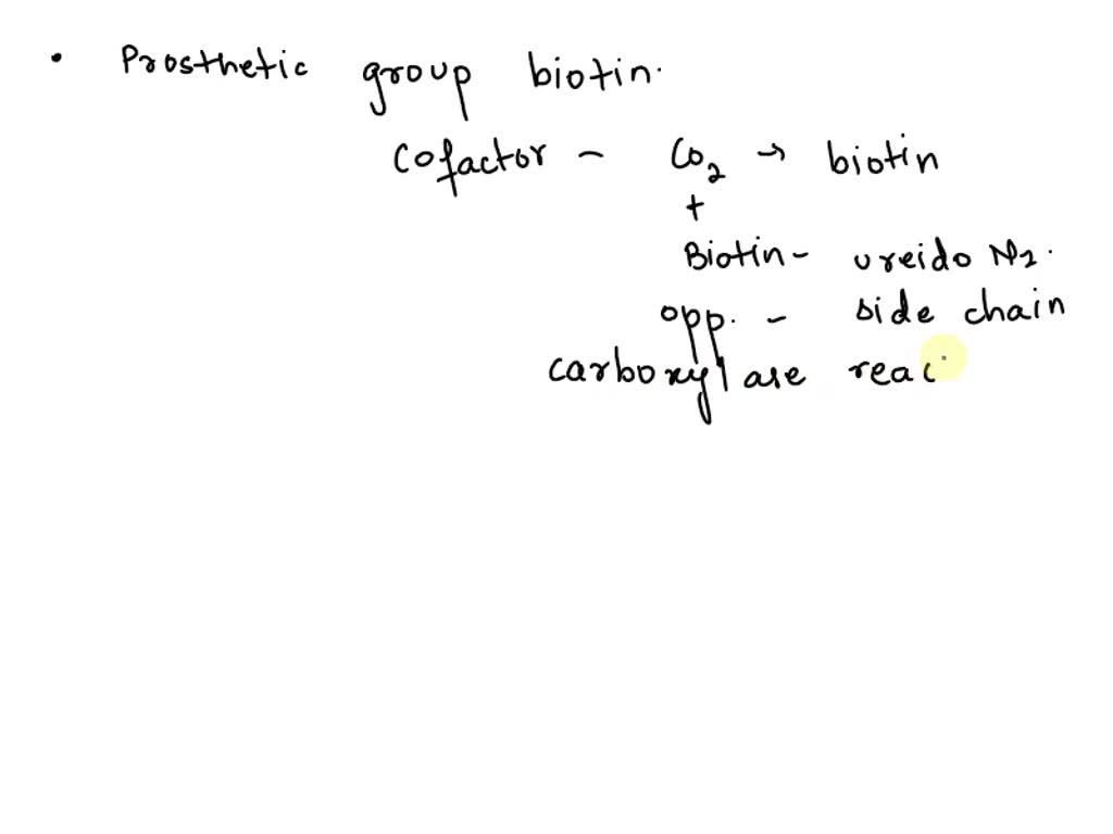 SOLVED: The prosthetic group biotin is a carrier of which type of ...