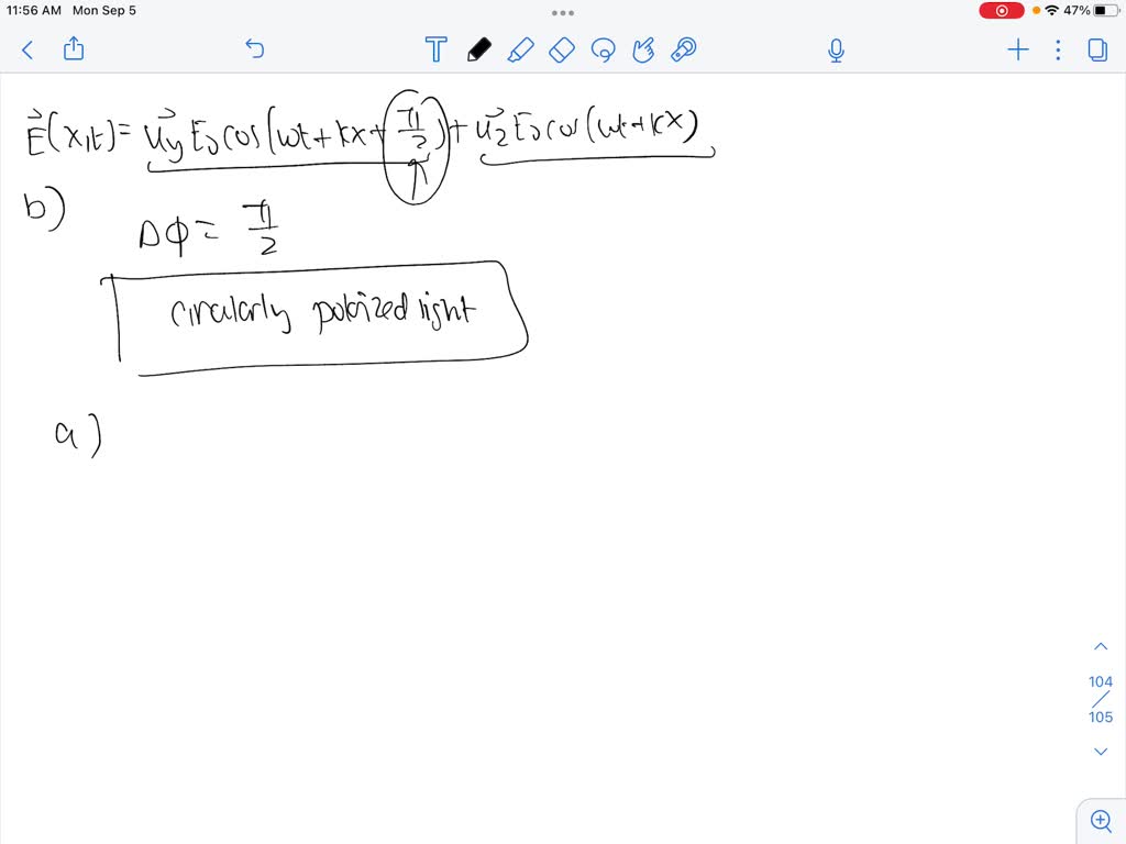 SOLVED: 1. The electric field of an electromagnetic wave propagating in ...
