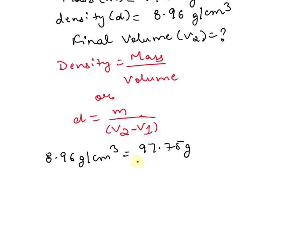 SOLVED: graduated cylinder contains 59 cm? of water Then a block of ...