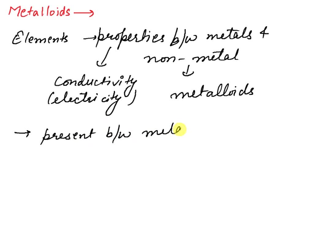 SOLVED: Semi-conductors have properties of both metals and nonmetals ...