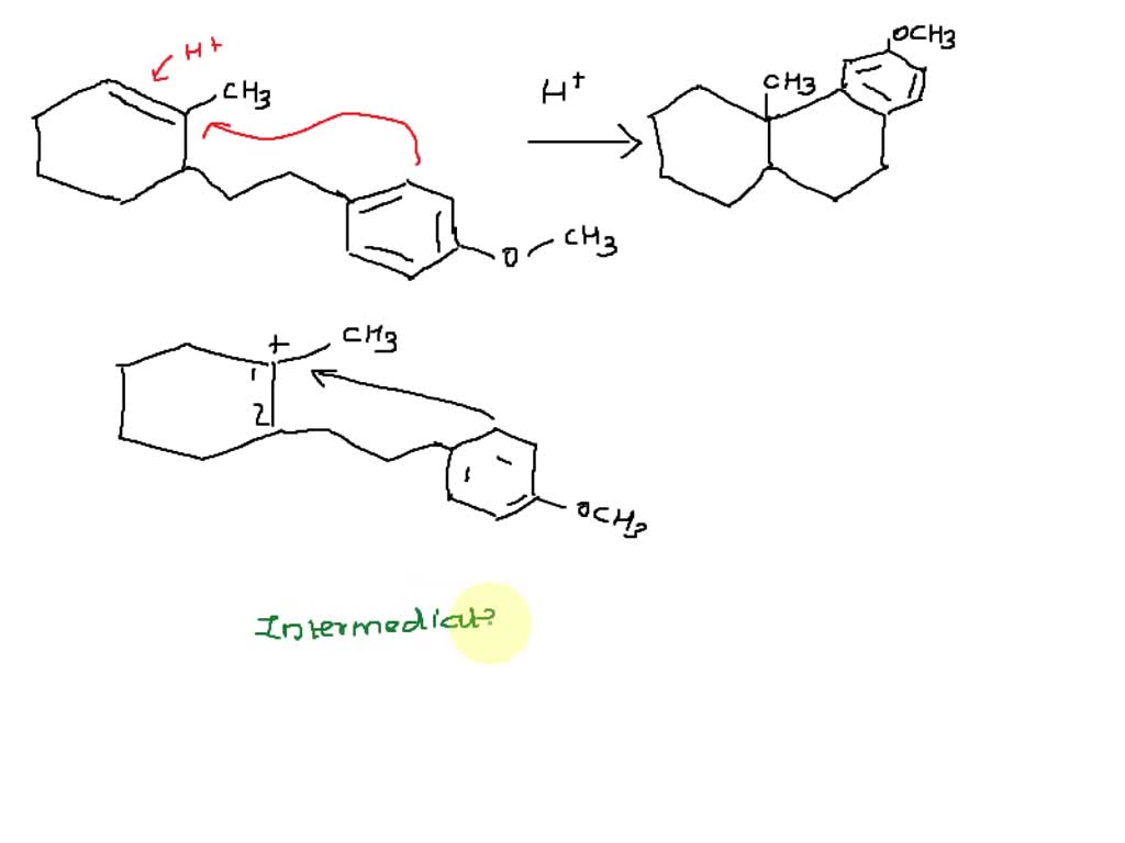 SOLVED: Draw a curved arrow mechanism of the following reaction: Draw the two intermediate ...