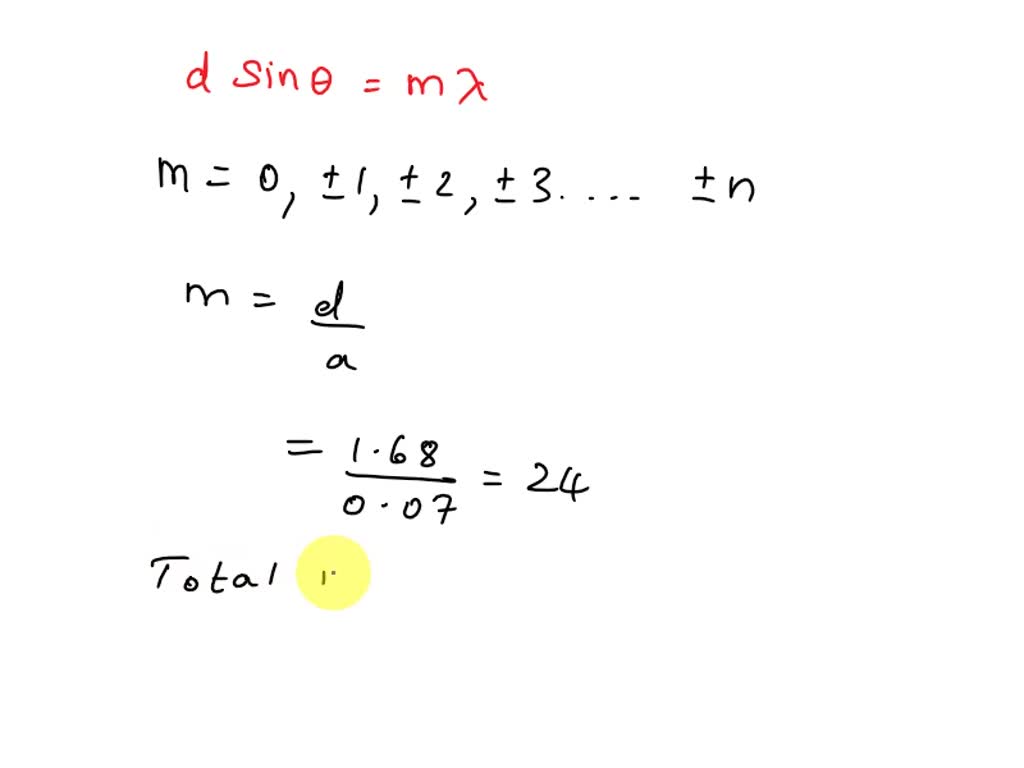 Solved A Two Slit Fraunhofer Interference Diffraction Pattern Is