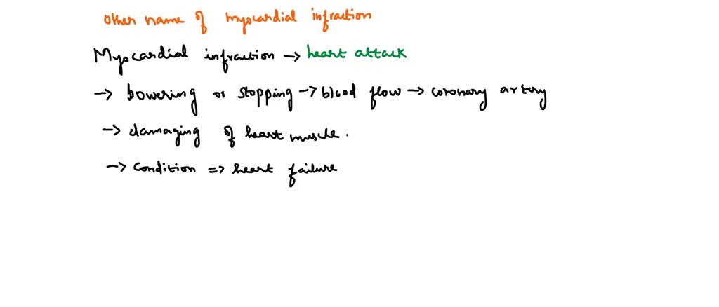 A myocardial infarction is also known as a heart attack. It results in ...