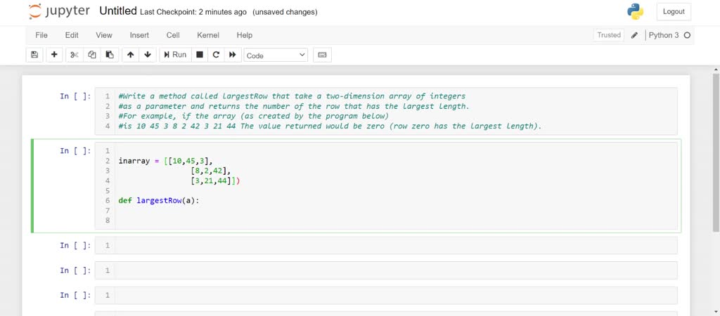 Solved Write A Method That Takes A Two Dimensional Array Of Numbers And Displays The Sum Of