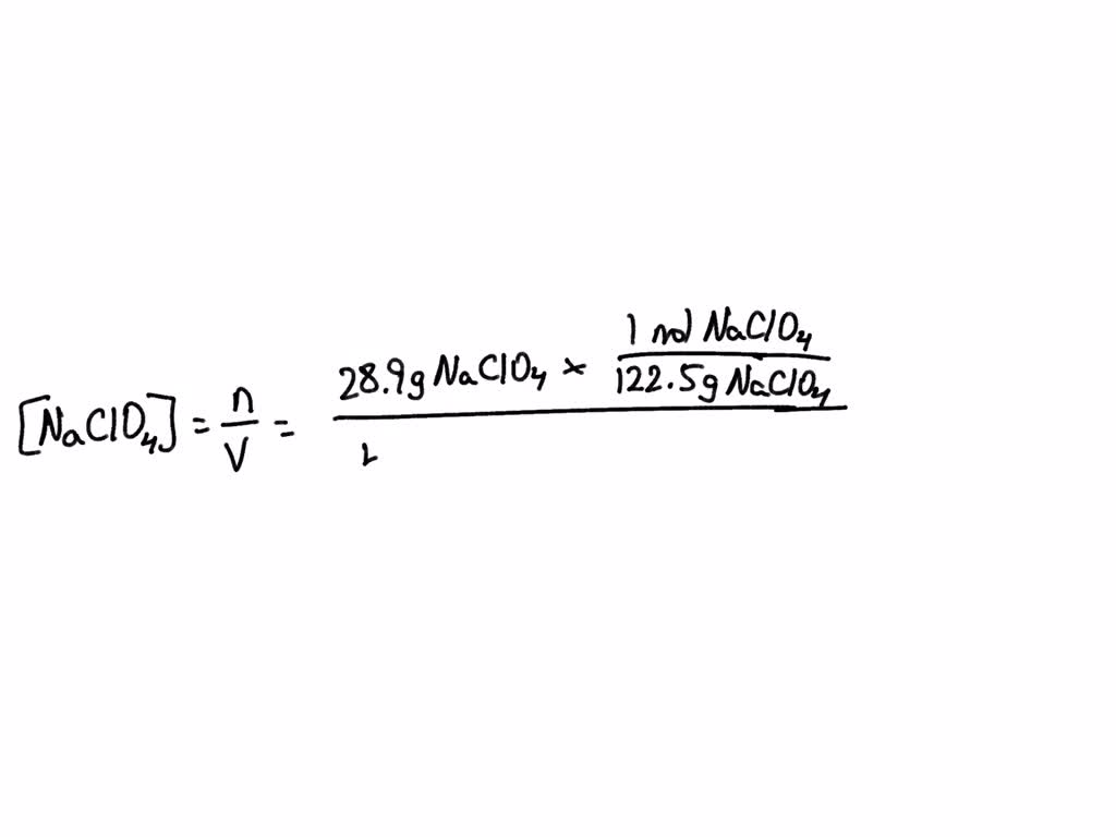 SOLVED: A sample of 200 ml of a solution, sodium chlorate NaClO3, has a ...