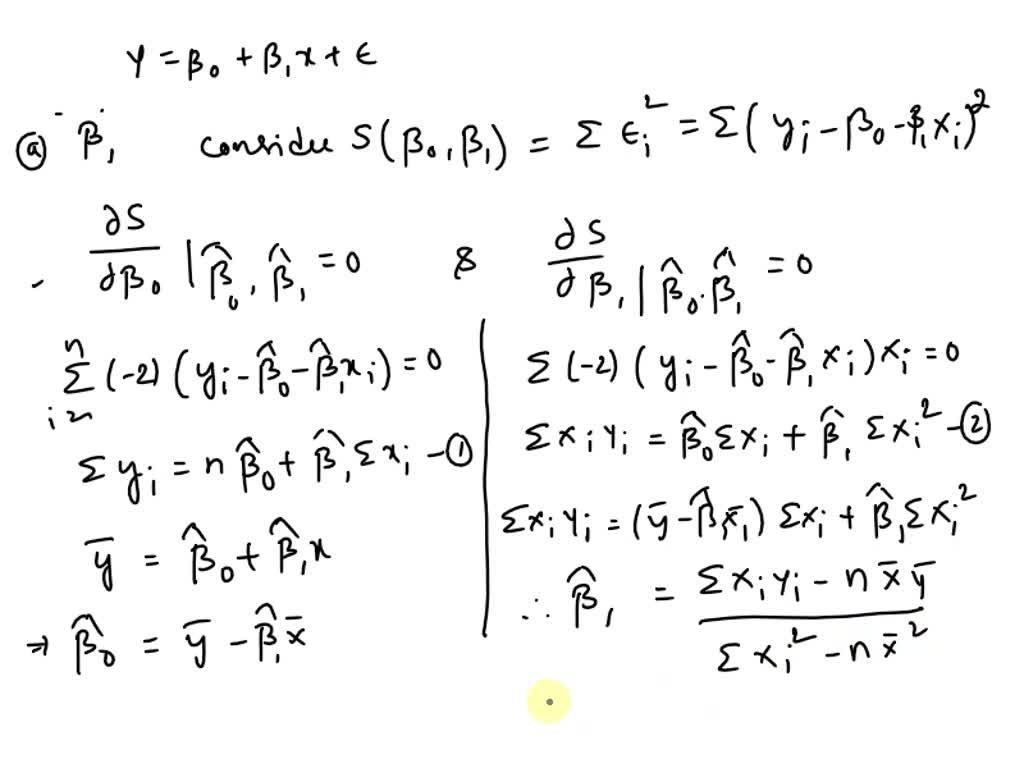 SOLVED: 2.32 Consider the simple linear regression model y = Bo + Bx + 8 where the intercept B ...