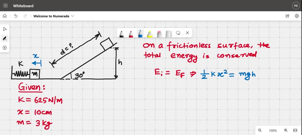 SOLVED: A 3 kg block rests on a horizontal, frictionless surface as shown in Figure. The block ...