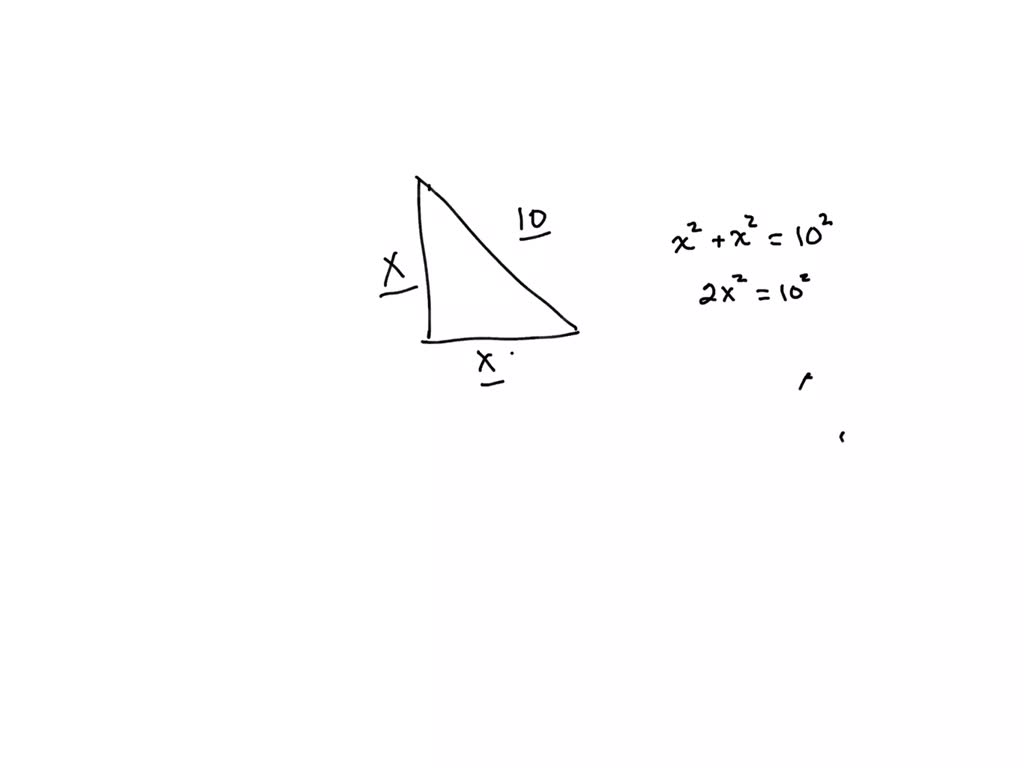 SOLVED: The triangle below is isosceles. Find the length of side xx in ...