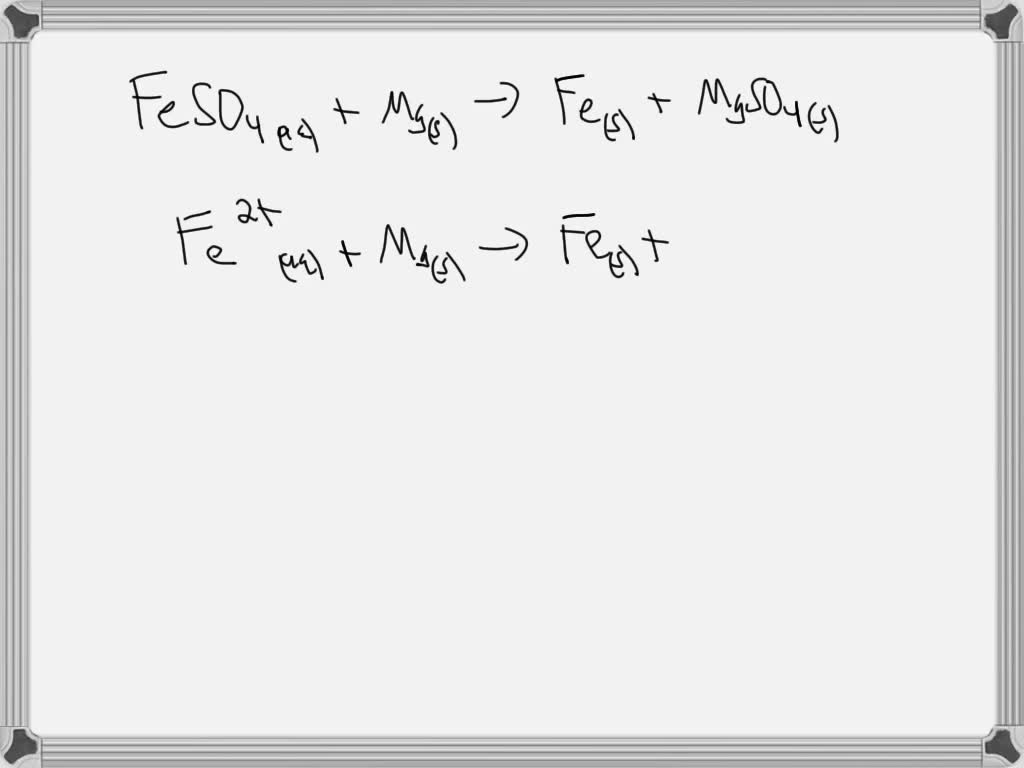SOLVED: Mention the equations fot oxidation and reduction processes for ...