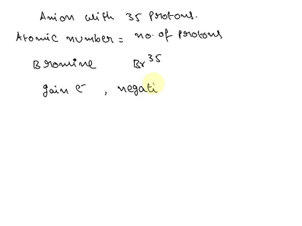 SOLVED: 'Write the chemical symbols for three different atomic anions ...
