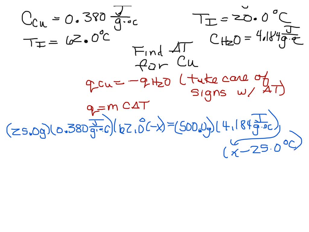 SOLVED: A 25.0 g block of copper (specific heat capacity 0.380 J/g·°C). What is the change in ...