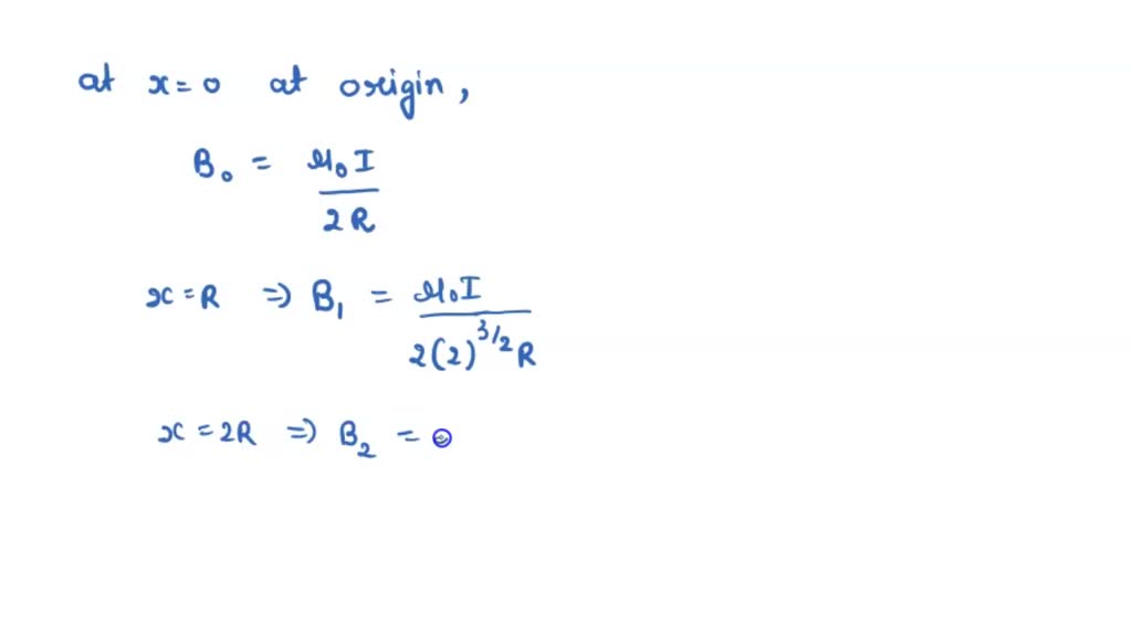 SOLVED: Consider a flat, circular current loop of radius R carrying a current I. Choose the x ...