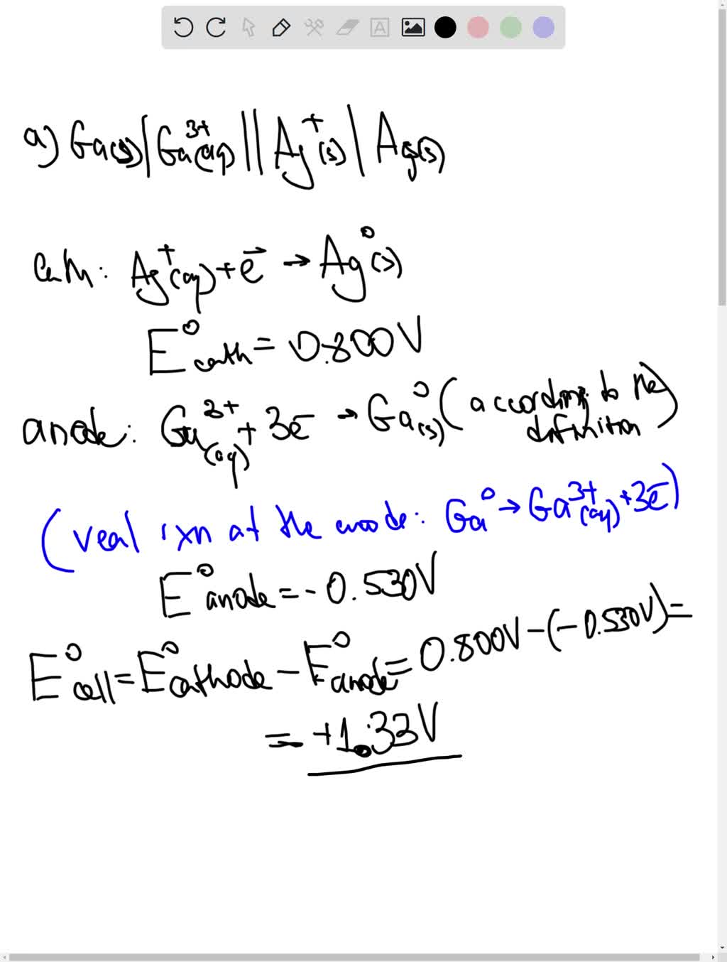 Solved Problem 13 21 Using Values From The Table Of Standard Reduction