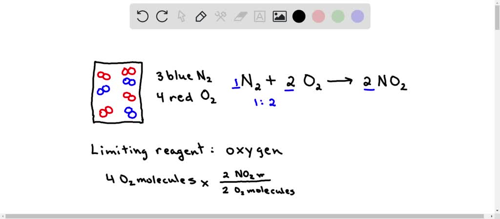 SOLVED: The illustration to the left represents a mixture of nitrogen (blue) and oxygen (red ...