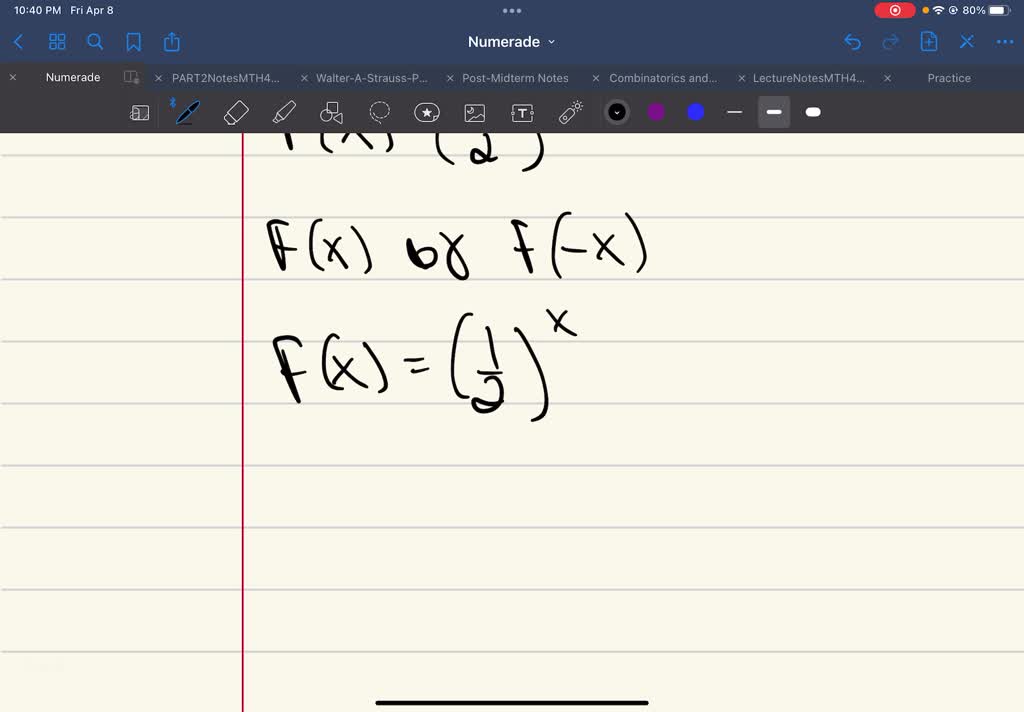 SOLVED: The graph of f(x) = (1/2)-x is reflected about the y-axis and compressed vertically by a ...