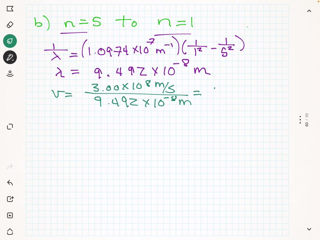 SOLVED: Calculate the frequency of the light emitted when an electron in a hydrogen atom makes ...