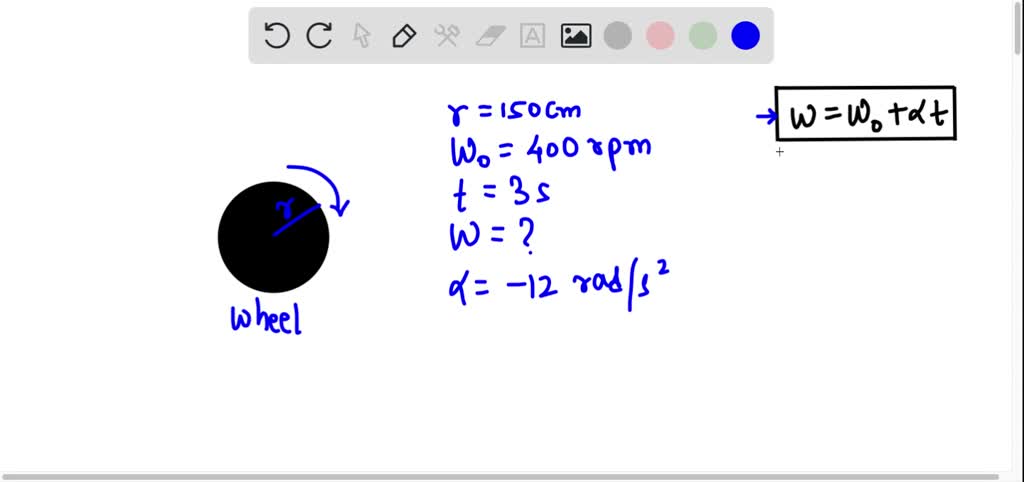 SOLVED: From a speed of 400 rpm, a flywheel having a radius of 150 cm is given a constant ...