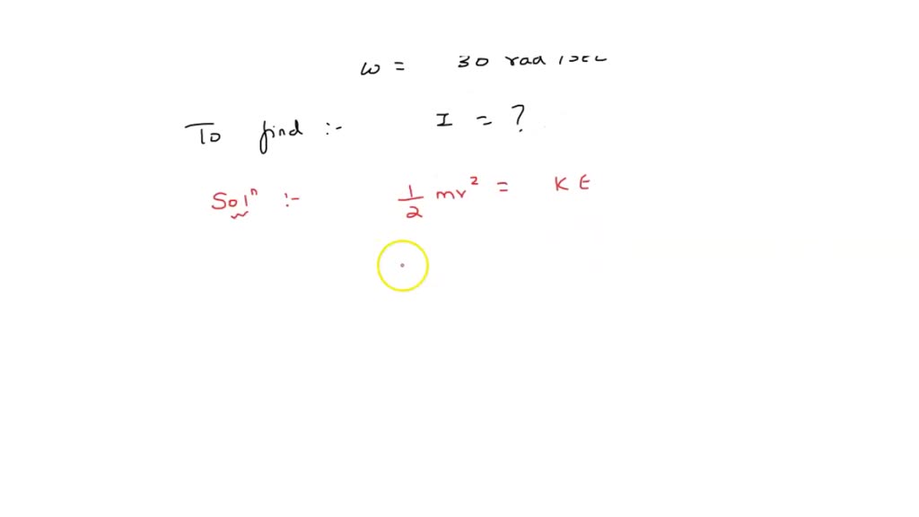 SOLVED: A fly wheel rotating about a fixed axis has a kinetic energy of ...