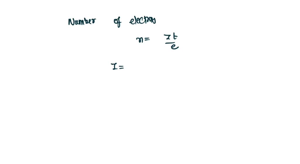 SOLVED: Give the number of electrons passing through a wire per minute. The current flowing ...