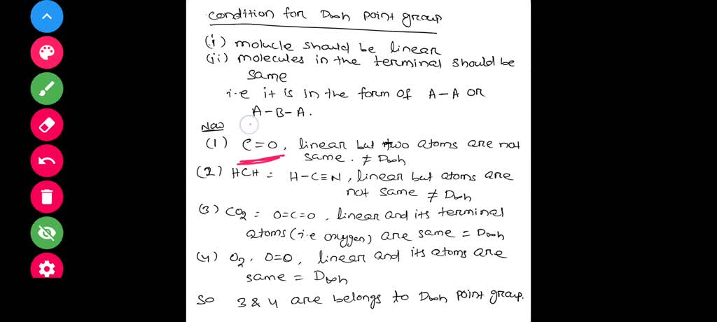 SOLVED: 15 Which of the following molecule(s) belong to Doh point group ...