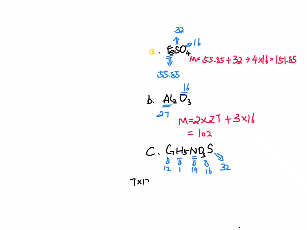 SOLVED Calculate The Molar Mass For Each Of The Following Compounds A solved-calculate-the-molar-mass-for-each-of-the-following-compounds-a