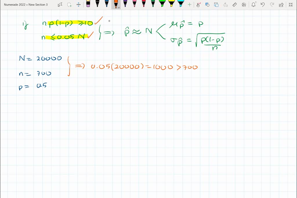 SOLVED Describe The Sampling Distribution Of P Assume The Size Of The 