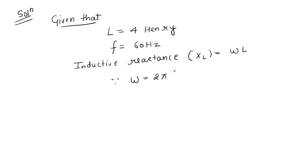 Solved An Inductor Rated At 4 Henrys Is Subjected To A Sinusoidal Ac Voltage Of 24 Volts Rms