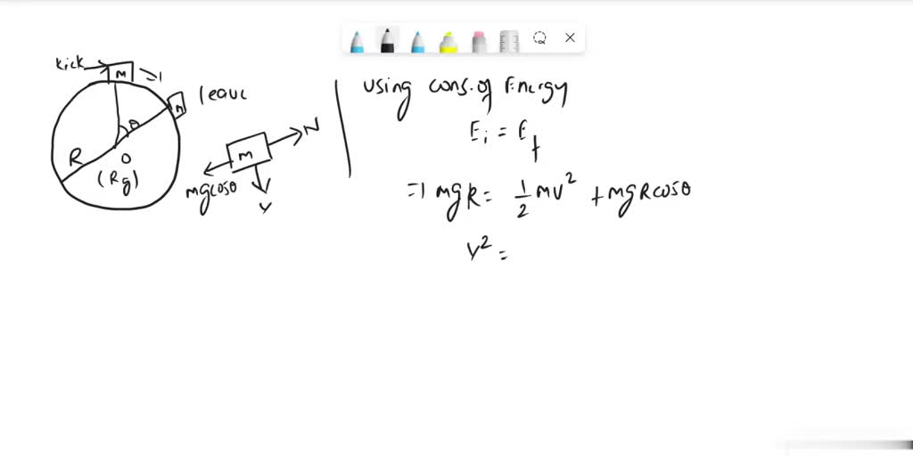 SOLVED: A small puck is positioned on the top of a frictionless ...