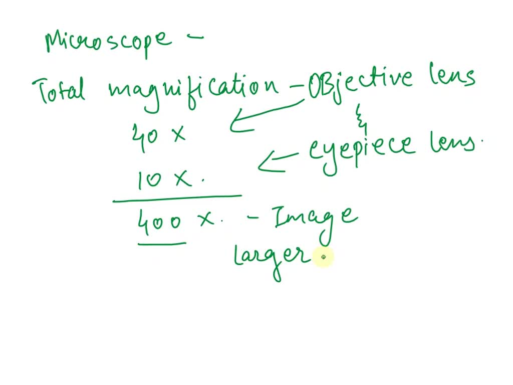 SOLVED: The total magnification on our microscopes when using the medium powered objective lens is?