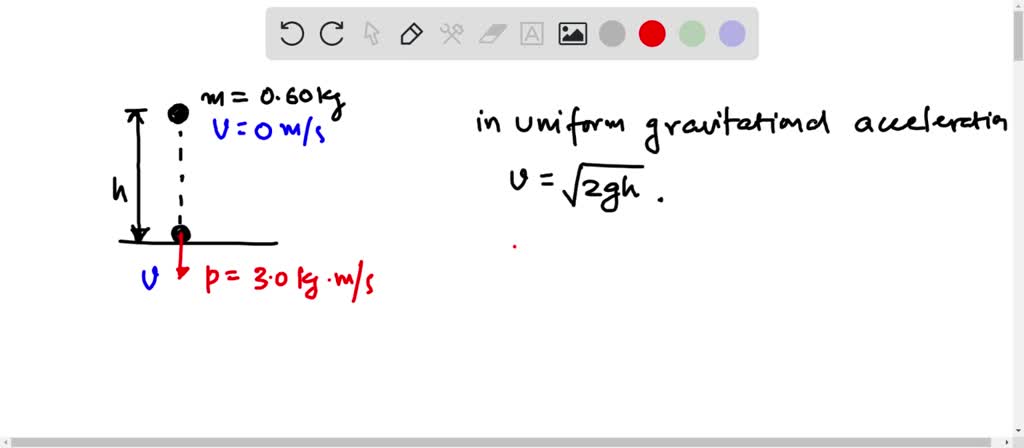SOLVED: A basketball (m = 0.60 kg) is dropped from rest. Just before ...