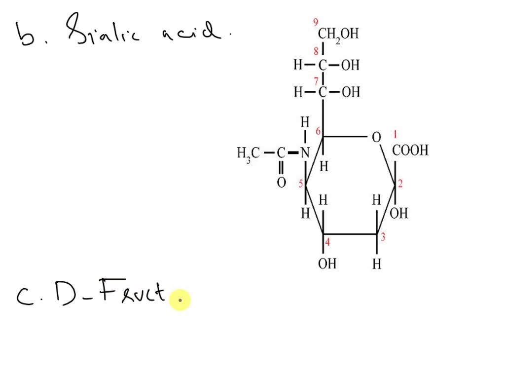 SOLVED: Draw the ringed form of D-glucose with the following ...