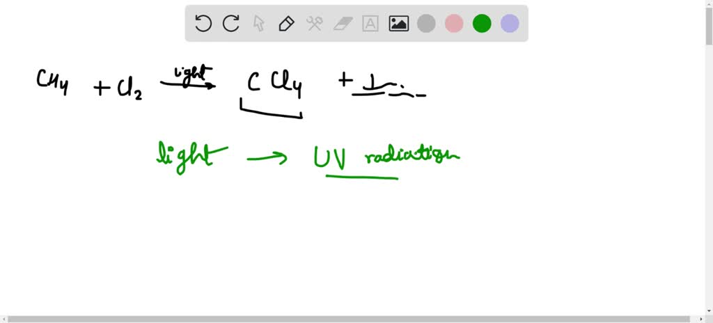 SOLVED: The reaction of chlorine with methane is carried out in the ...