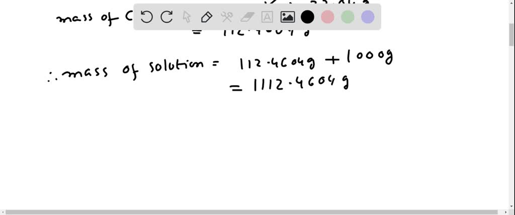 SOLVED: An aqueous solution of methanol (MM = 32.04 g/mol) has a ...
