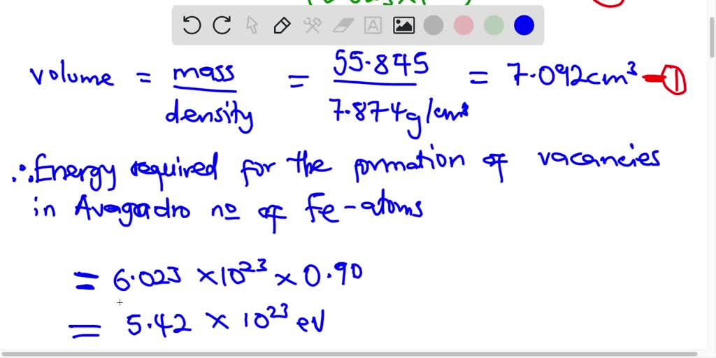 SOLVED: The energy for the formation of vacancies in an iron (Fe) atom ...
