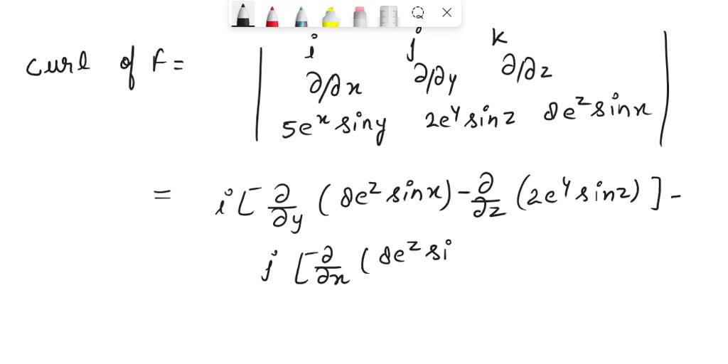 SOLVED: Texts: Consider the following vector field: F(x, y, z) = 7e^x sin(y), 5e^y sin(z), 4e^z ...