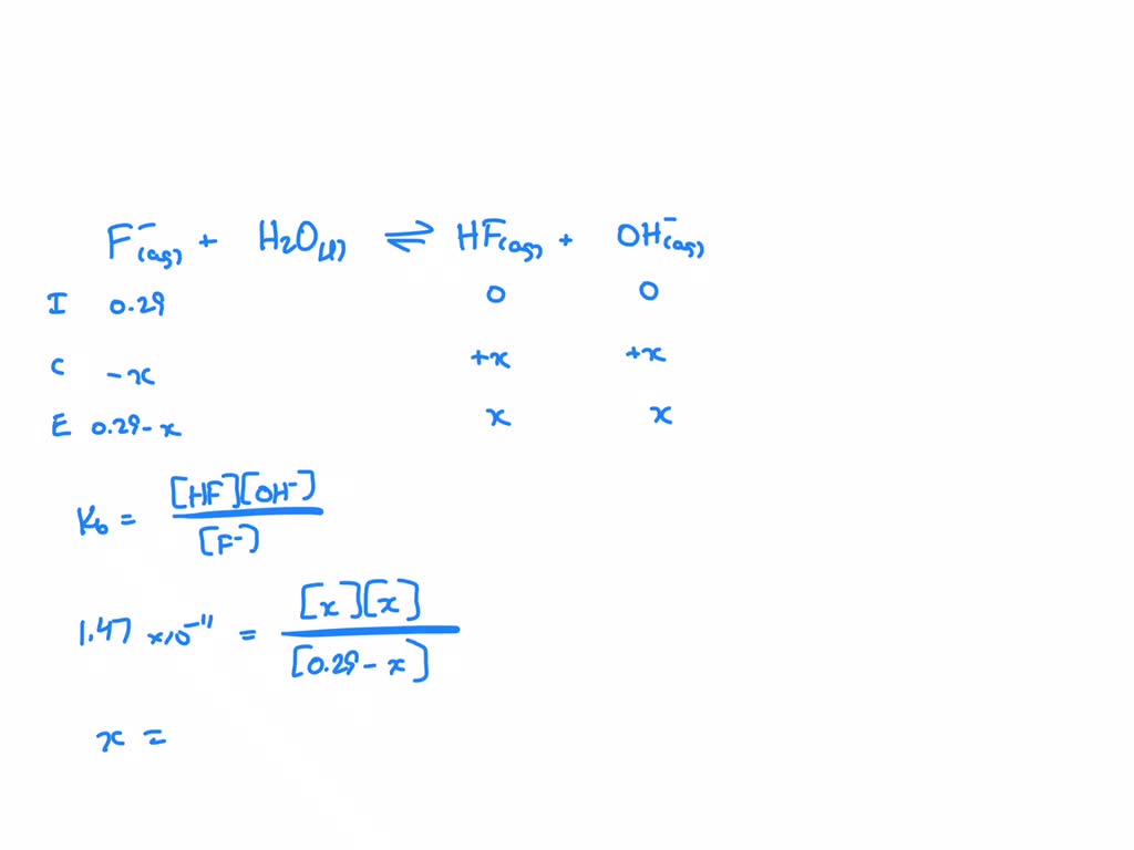 SOLVED: The pH of an ammonium fluoride (NH4F) solution depends on the ...