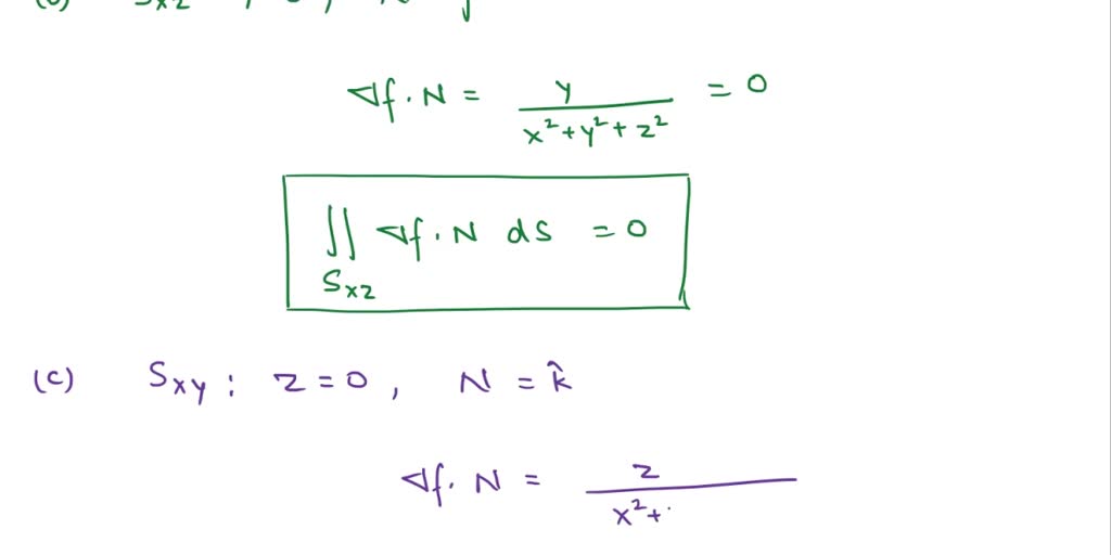 Flux of a gradient field: Let S be the surface of the portion of the ...
