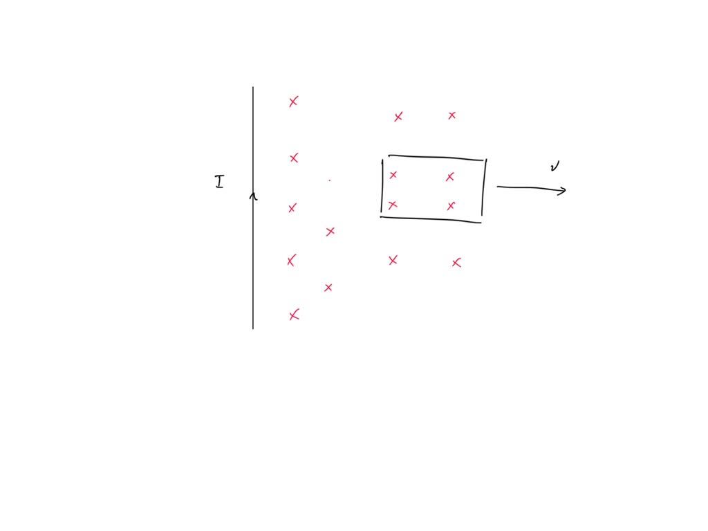 SOLVED: (5 Points) The figure below shows a rectangular loop of wire moving away from long ...