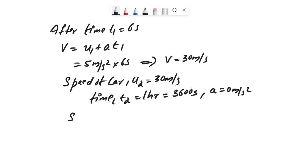 Solved A Car Starting From Rest Moves With Constant Acceleration Of 5
