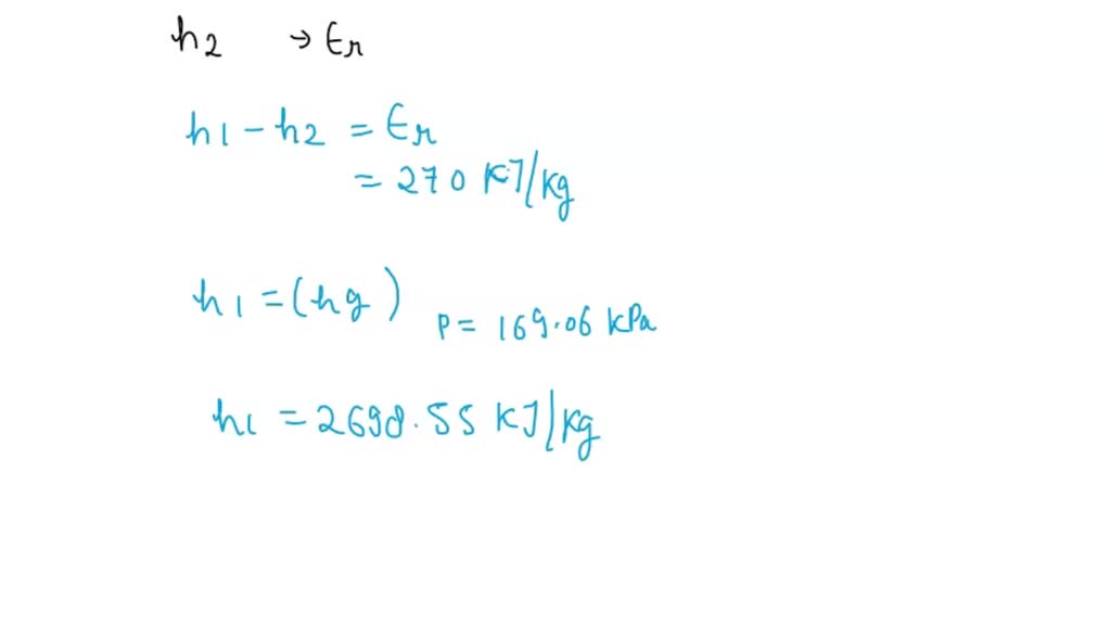 SOLVED Determine The Quality Of Steam At 169 06 KPa When 270 KJ kg Of