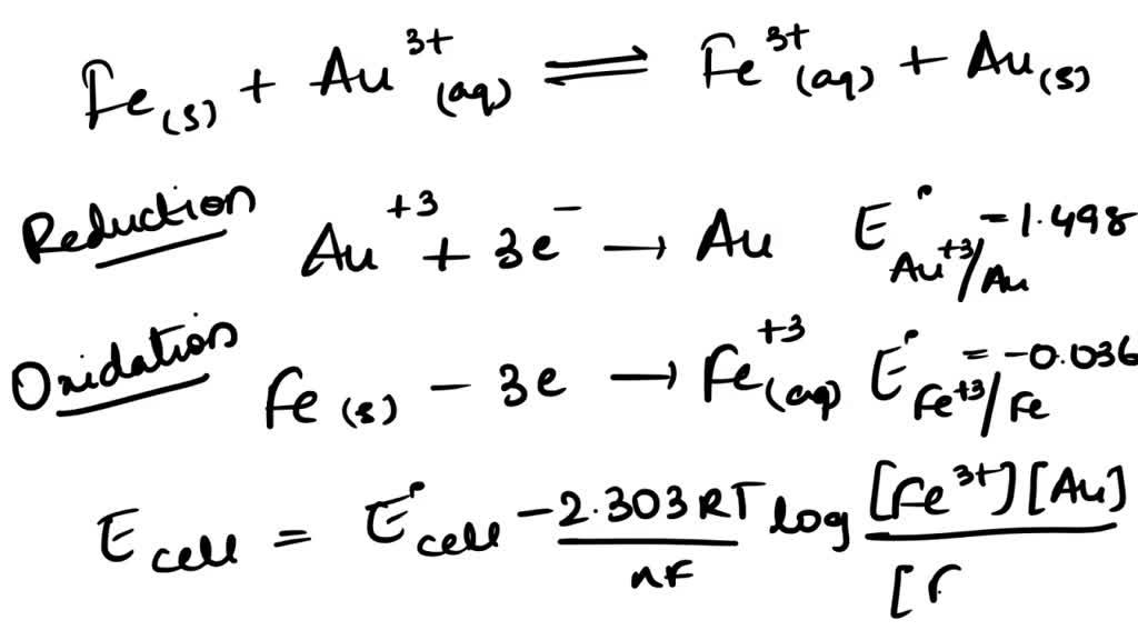 SOLVED: '(a) Use the standard reduction potentials at 25" € in Table 18 ...