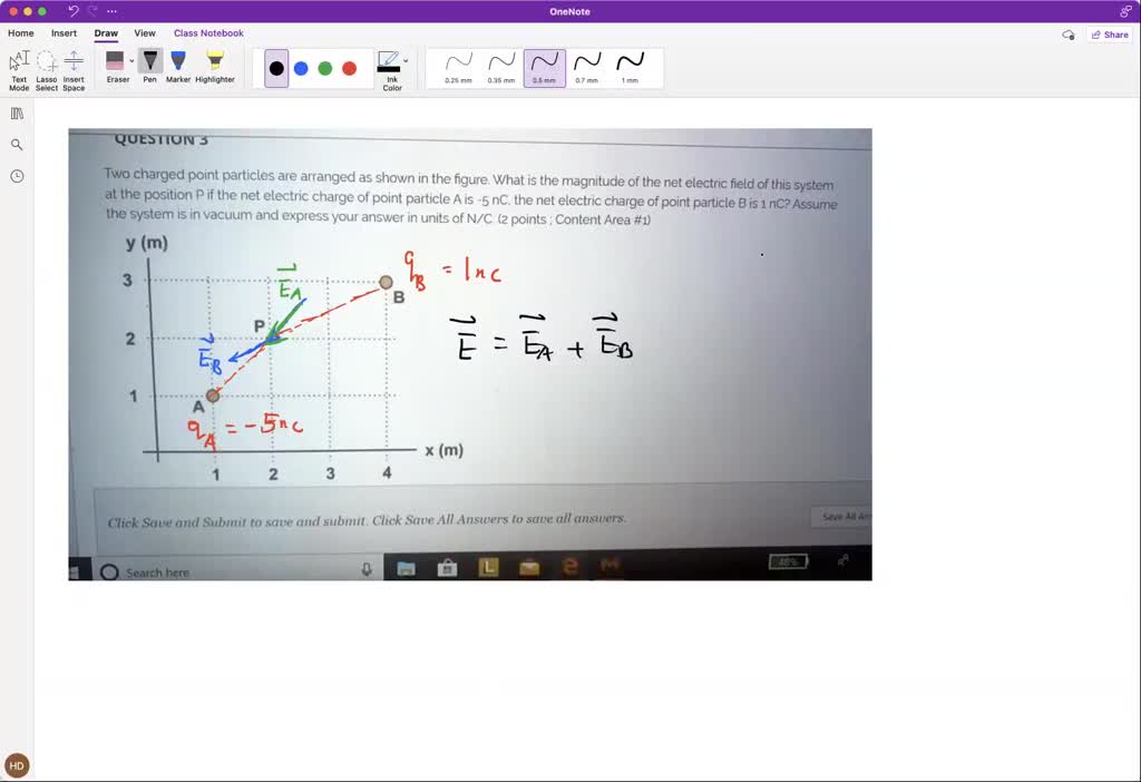 SOLVED: QUESTION 3 Three charged point particles arranged as shown in ...