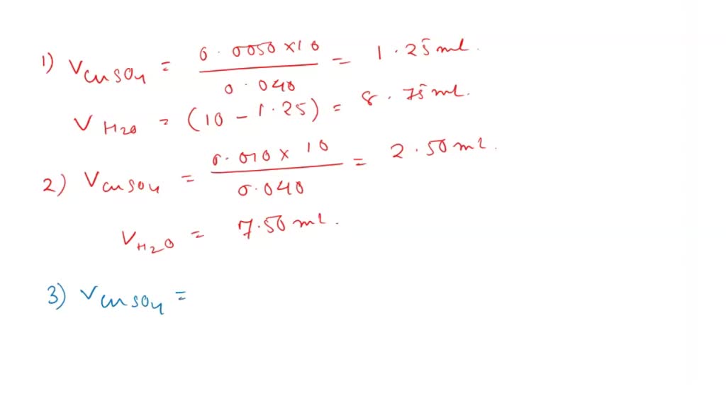 SOLVED: You have available a stock solution of 1.500M CuSO4. You need ...