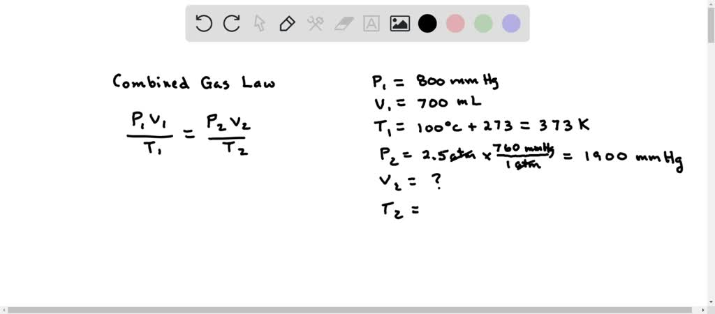 SOLVED: A hydrogen balloon has a volume of 700 mL at 100 degrees ...